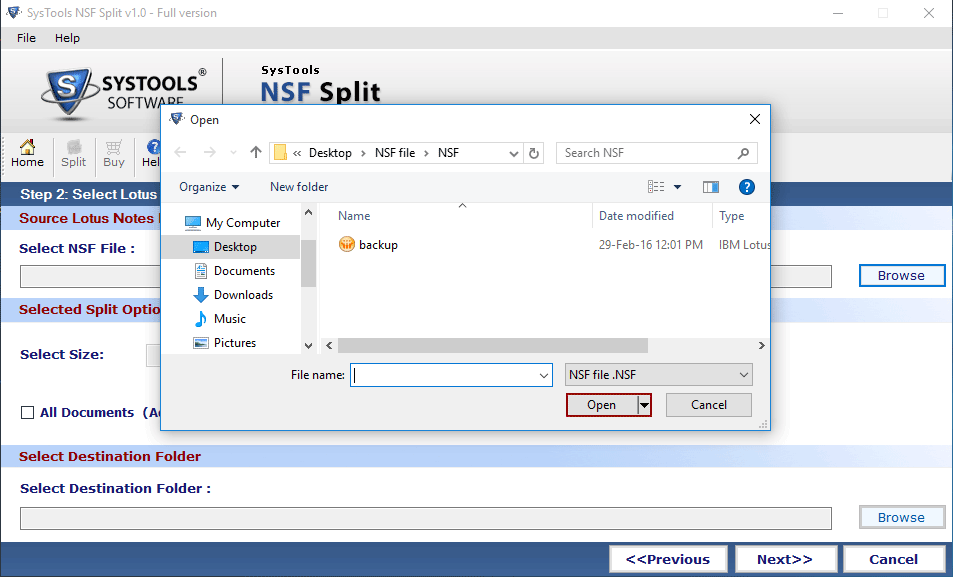 Nsf Split Tool To Split Lotus Notes Archive And Reduce Nsf File Size 7657